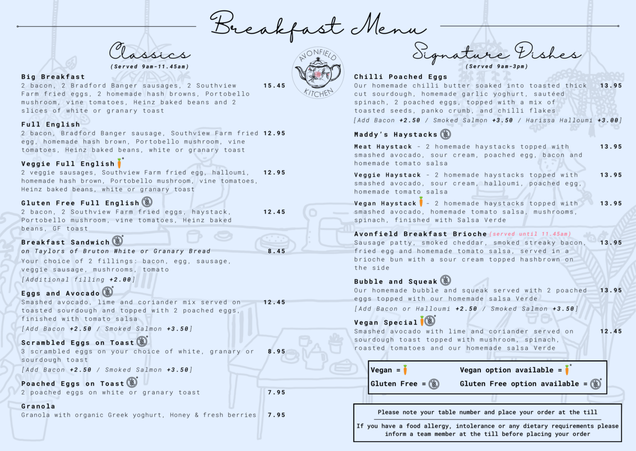 Avonfield Kitchen - Delicious Food At The Nursery Trowbridge